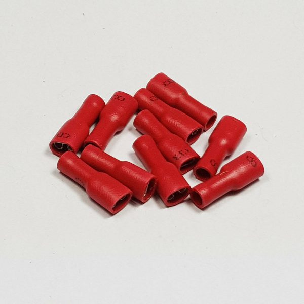 20pcs fully insulated flat pin sleeves (Crimp) 4.8 × 0.5mm red | Rawcnc ...